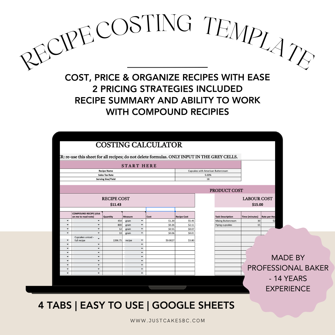 Recipe Costing Sheet Template | Bryont Blog