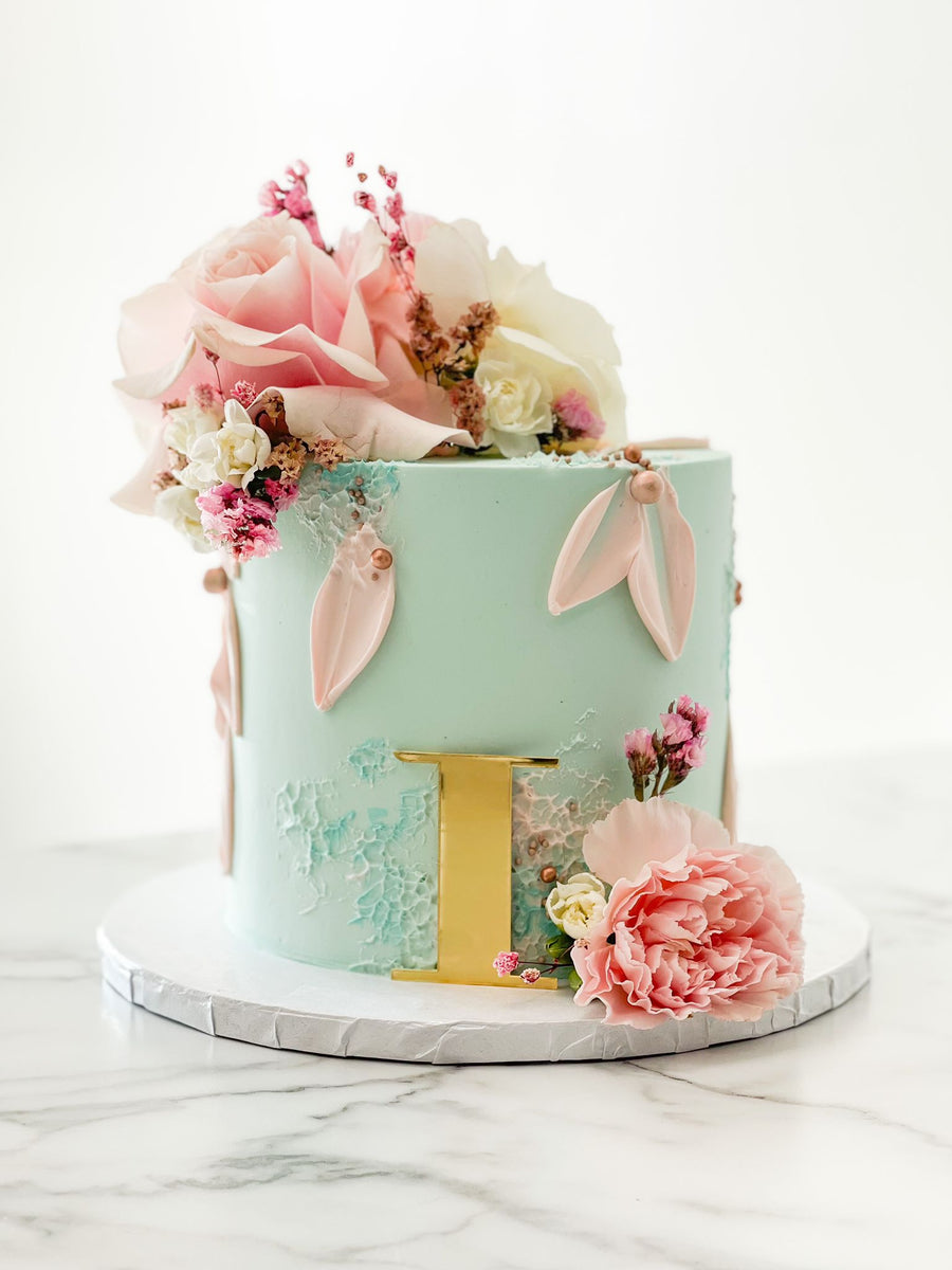 The Floral Monogram – Just Cakes Bakeshop